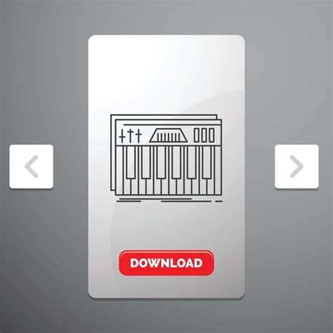 controller keyboard keys midi sound line icon 13121609 vector art