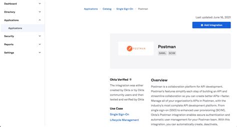 Okta Postman 官方帮助文档中文版