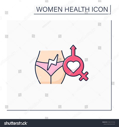 Sexual Pain Color Icon Painful Intercourse Stock Vector Royalty Free Shutterstock