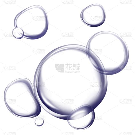 蓝色渐变气泡几何插画