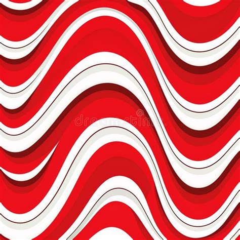 Waves Pattern With Red And White Colors Stock Illustration Illustration Of Crisp Created