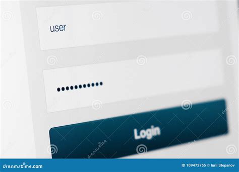 Login Screen Username And Password On Computer Screen Stock Image