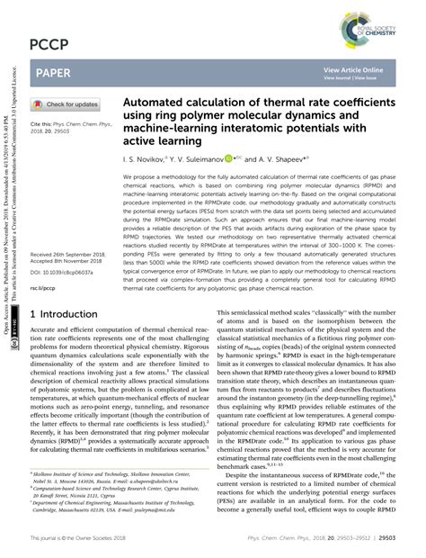 Pdf Automated Calculation Of Thermal Rate Coefficients Using Ring