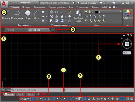 Рабочее пространство Autocad Интерфейс Автокада