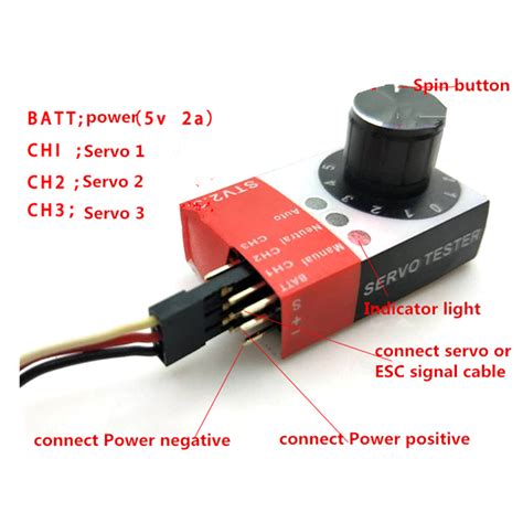 Servo Motor Esc Controller Simple Servo Tester For Rc Airplane Spare