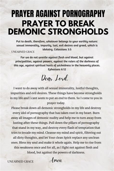 10 Pornography Prayer Points With Scriptures Unearned Grace