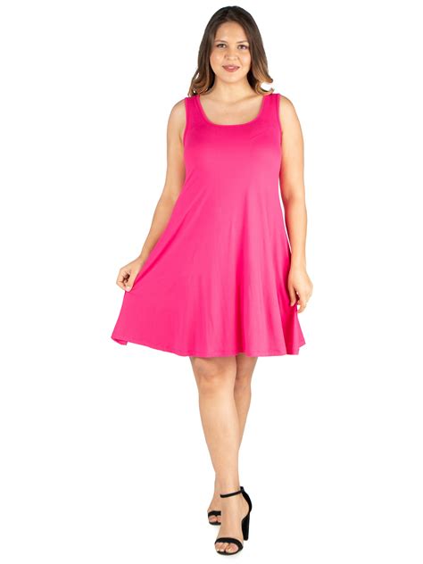 Fit And Flare Knee Length Plus Size Tank Dress Plus Size Mini Dresses