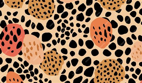 Premium Vector Vibrant Seamless Pattern 60s Amp 70s Inspiration Bright Leopard Cheetah Shapes