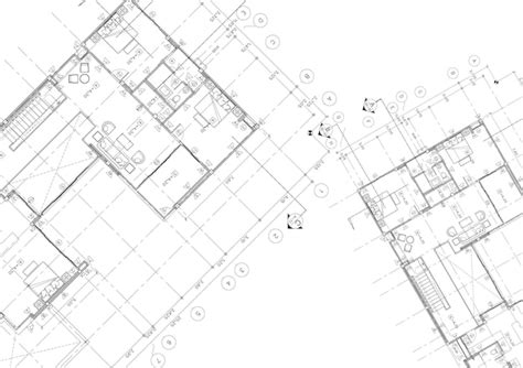 Plano De Planta Diseñado Edificio En El Dibujo Foto Premium