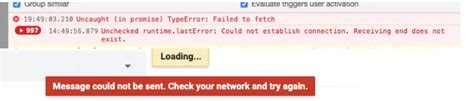 gmail says message could not be sent check your network and try again