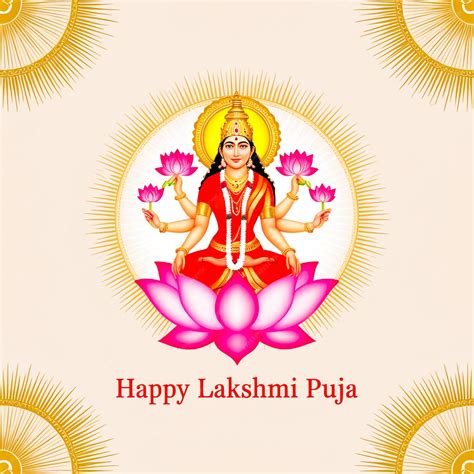 Happy Lakshmi Puja Celebration Social Media Post Premium Ai Generated Psd