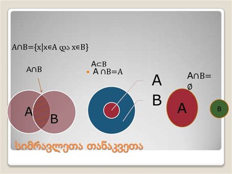 მოქმედებები სიმრავლეებზე