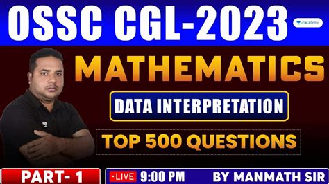 ossc cgl 2023 data interpretation part 1 pyqs discussion manmath sir youtube
