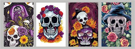 Vintage Skullflower Posters For Day Of The Dead Vector Texture Basic Tree Png And Vector With