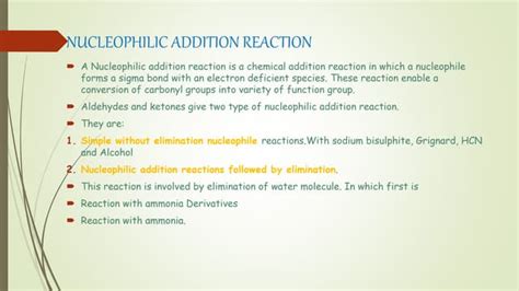 Nucleophilic Addition Of Carbonyl Compounds Pptx