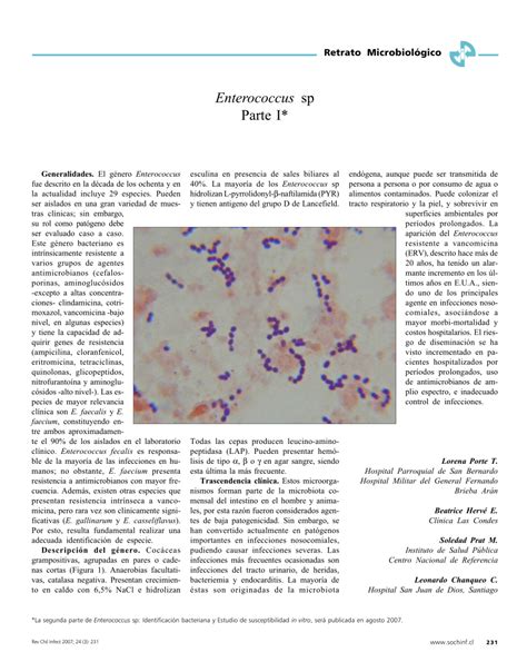 Pdf Enterococcus Sp Part 1