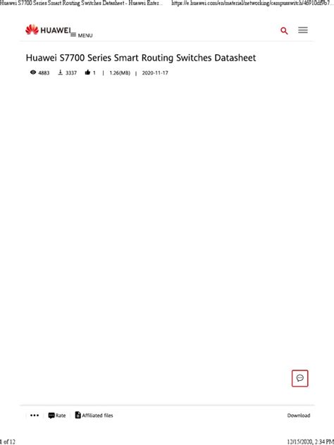 Huawei S7700 Series Smart Routing Switches Datasheet Huawei Enterprise Pdf