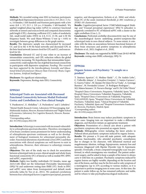 Pdf Schizotypal Traits Are Associated With Decreased Functional