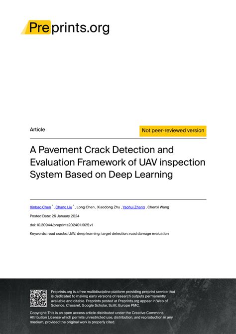 Pdf A Pavement Crack Detection And Evaluation Framework Of Uav Inspection System Based On Deep