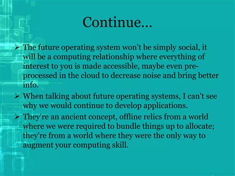 Operating Systems And Its Future Pptx