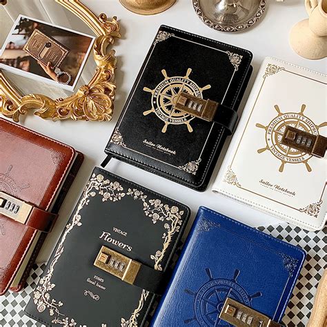 5종최저가 레트로 비밀 다이어리 일기장 잠금 빈티지 친구선물 교환일기 에이블리