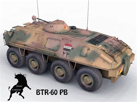 BTR 60 Pb 3D Model Rigged MAX OBJ CGTrader