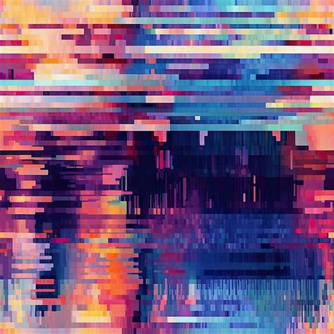 premium ai image abstract glitch art