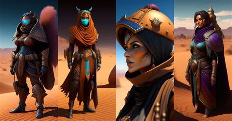 Lexica A Weathered Kasatha From The Game Starfinder On A Desert Planet