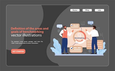 Premium Vector Benchmarking Essentials Vector Two Professionals Engaging In Strategic Planning