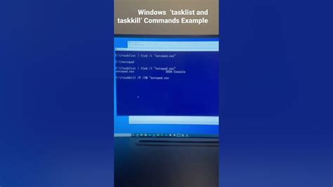 Windows ‘tasklist And Taskkill Commands Example Youtube
