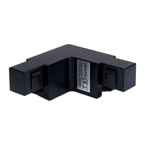 Ъгъл 90° за шина Katana открит и скрит монтаж Plastic черен Lightex