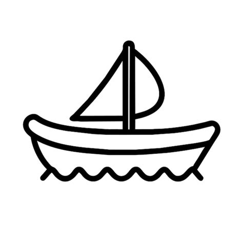 Premium Vector Boat Icon Outline