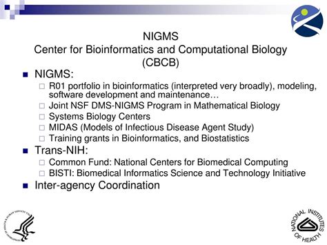 Ppt Bioinformatics Math Biology And Computational Biology At Nih Building Bridges To