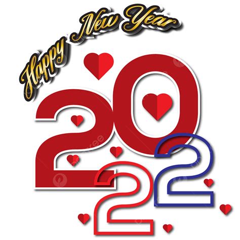 Hình ảnh 2022 Chữ Vàng Minh Họa 3d Bị Cô Lập Trên Nền Trong Suốt Png