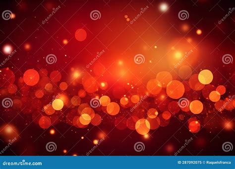 Abstract Red Bokeh Lights Background Stock Illustration Illustration