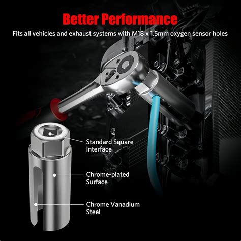 O2 Sensor Socket Set 38 And 12 Drive 78 And 22mm O2 Sensor Wrench