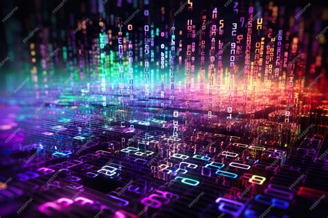 Premium Photo A Rendering Of A Technology Data Binary Code Network