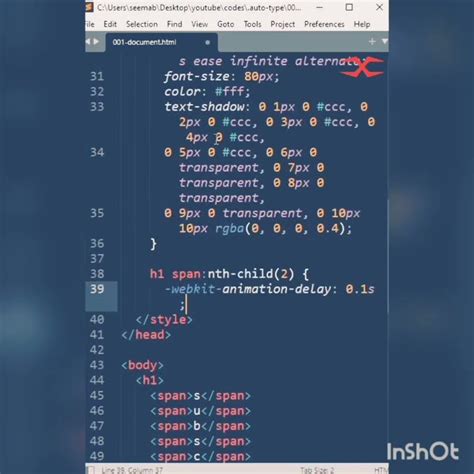 jumping text html css viral coding youtubeshorts shortvideo