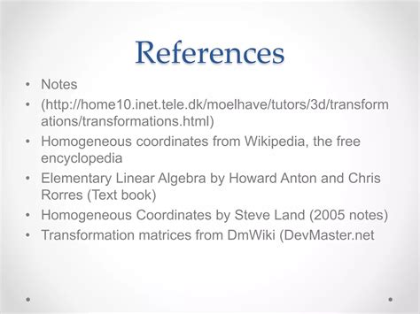 3 D Scaling And Translation In Homogeneous Coordinates Pptx