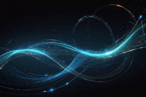 Premium Photo Particle Motion Flow Trails Futuristic Data Stream Energy Sparkle Digital Effect