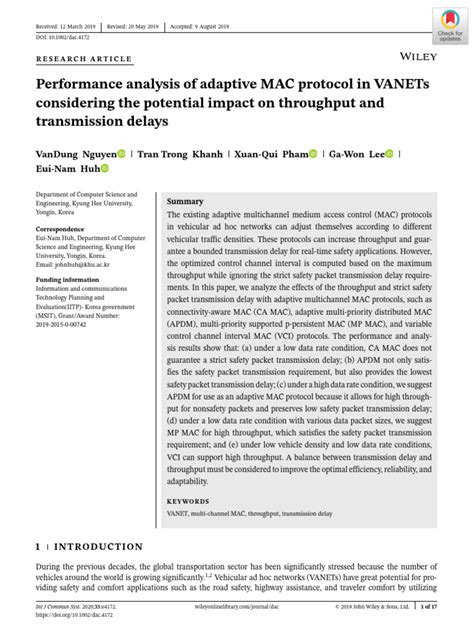 performance analysis of adaptive mac protocol in vanetsconsidering the