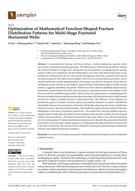 Pdf Optimization Of Mathematical Function Shaped Fracture