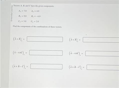 solved vectors a b and c have the given