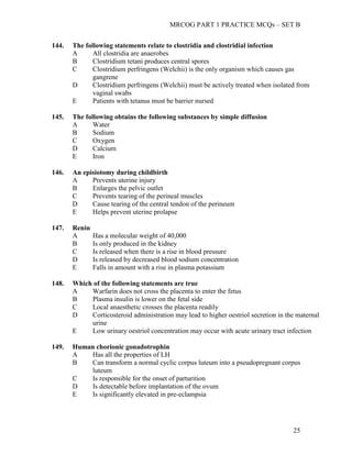 MRCOG Part Practice MCQs PDF
