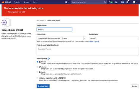 Namespace Is Not Valid How To Use Gitlab Gitlab Forum