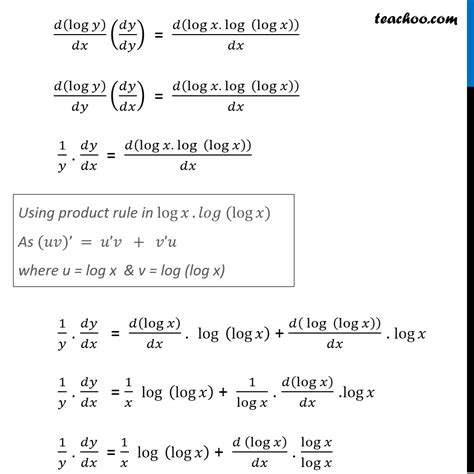 Misc Differentiate Log X Log X Chapter Class
