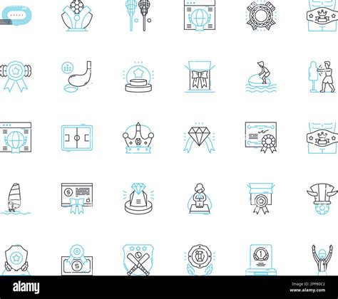 direction linear icons set guidance path route navigation