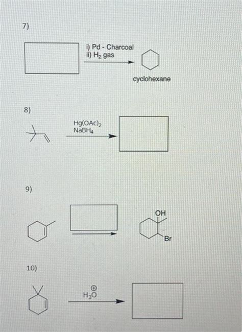 solved write missing products reactants reagents each 2