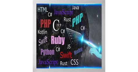 Programming Languages Colorful Pattern Poster Zazzle