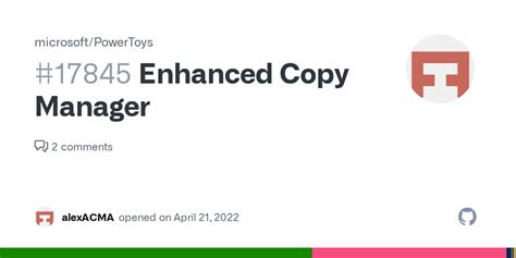 Enhanced Copy Manager · Issue 17845 · Microsoftpowertoys · Github